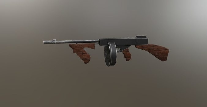 3D model 3D Thompson pistol VR / AR / low-poly | CGTrader