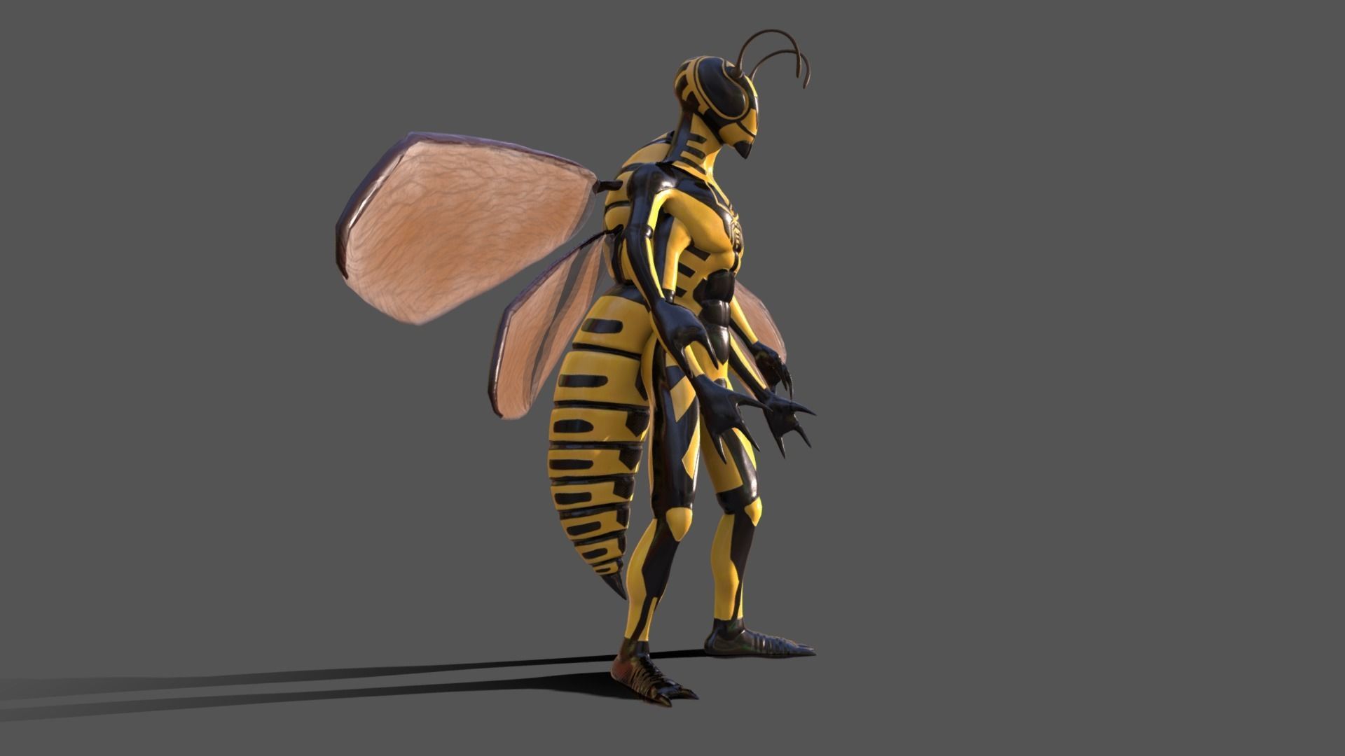 3D model Yellow Jacket Fly VR / AR / low-poly | CGTrader