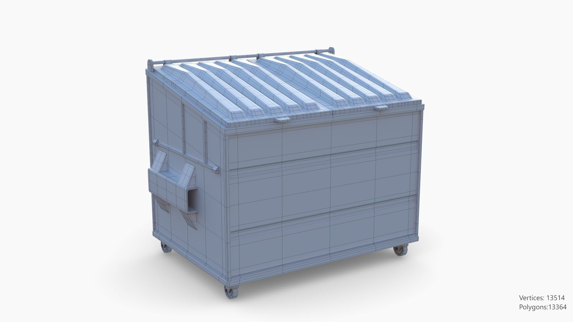 Trashcan Set recycling bin on wheels 3D model rigged | CGTrader