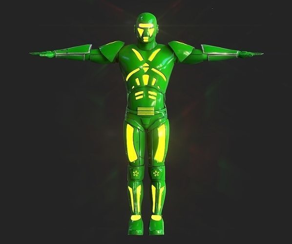High-quality green robot 3D model | CGTrader