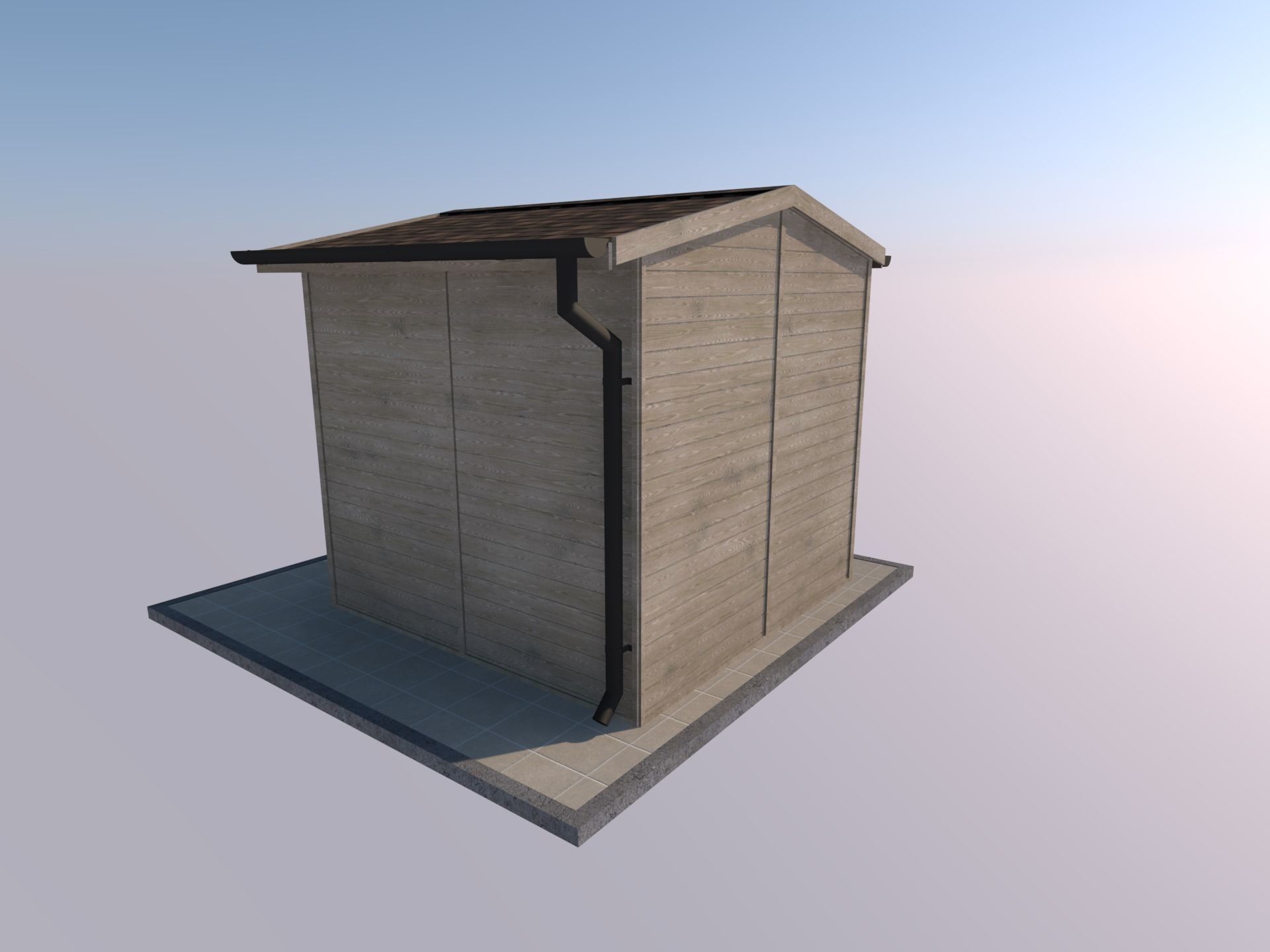 wooden garden house 3D model | CGTrader