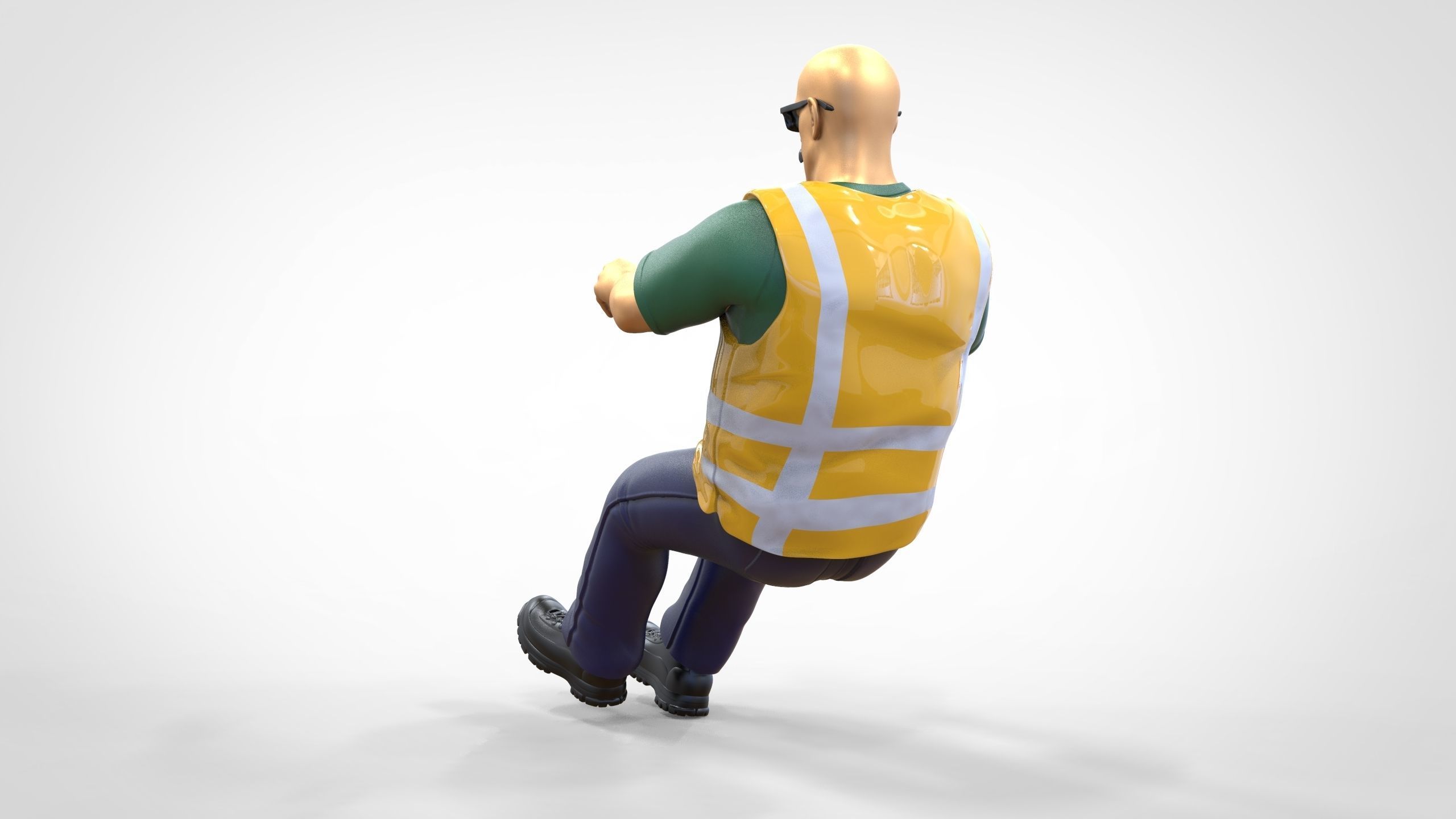 N5 construction worker driving 3D model 3D printable | CGTrader