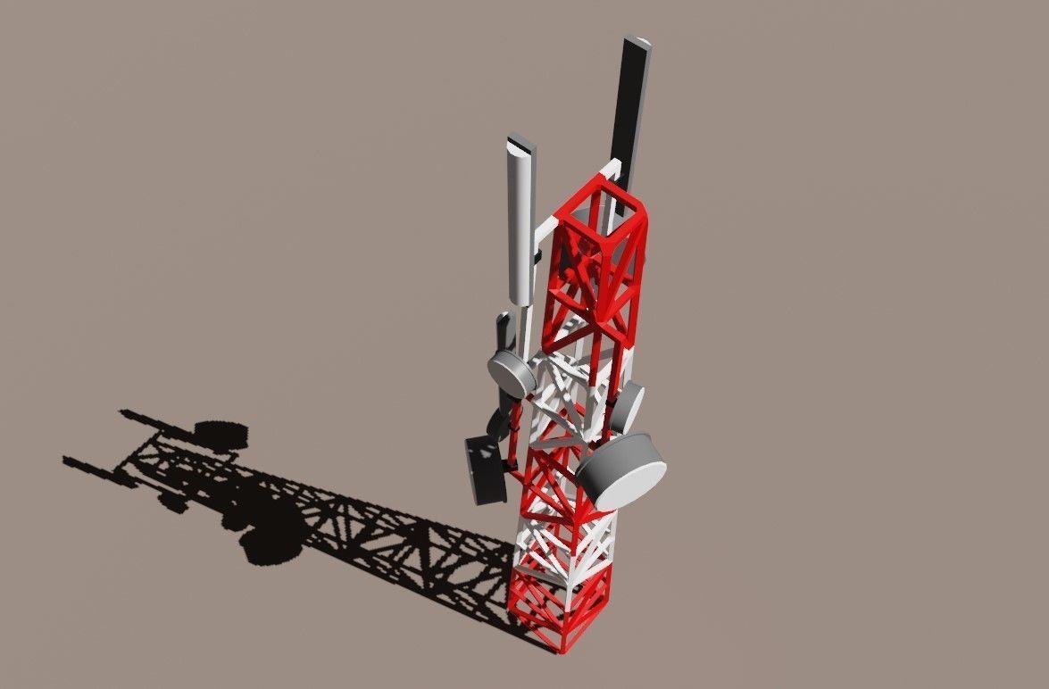 3D model Cell Tower - Torre de Celular VR / AR / low-poly | CGTrader