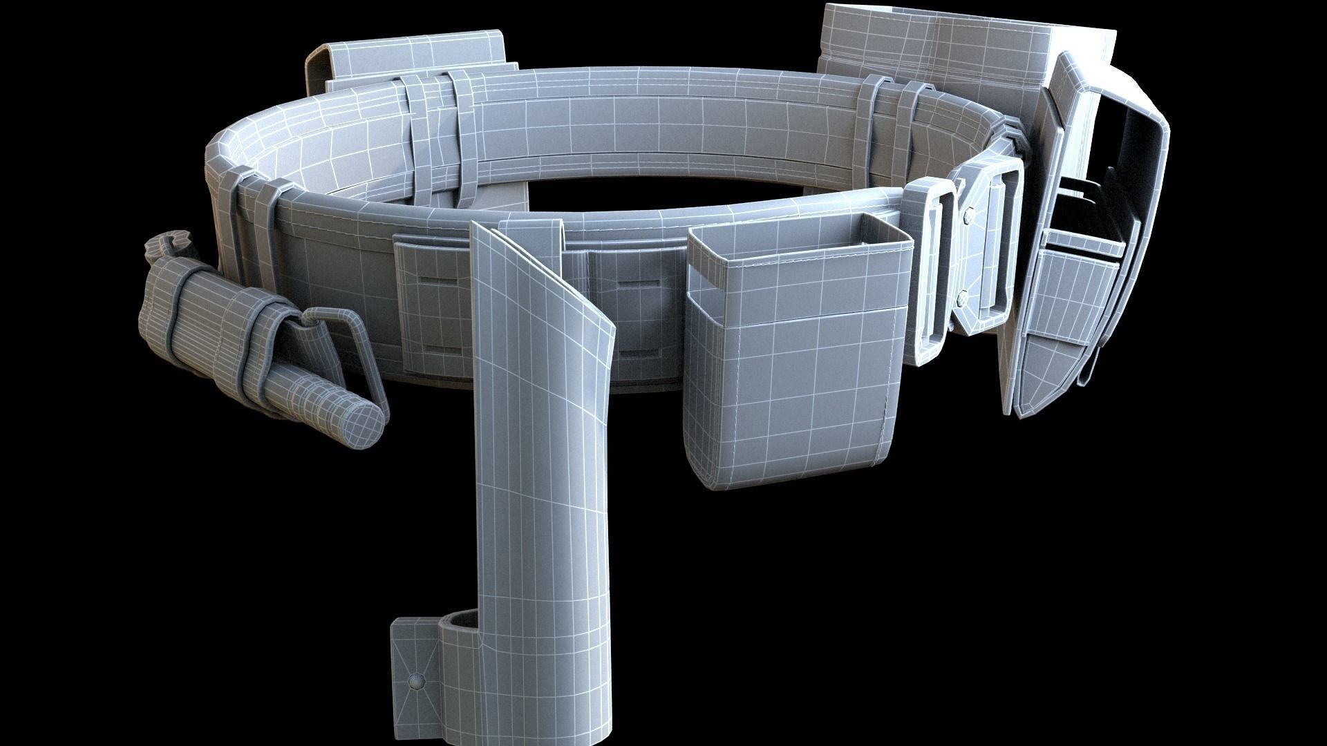 Tactical belt with metal quick release buckle 3D model | CGTrader