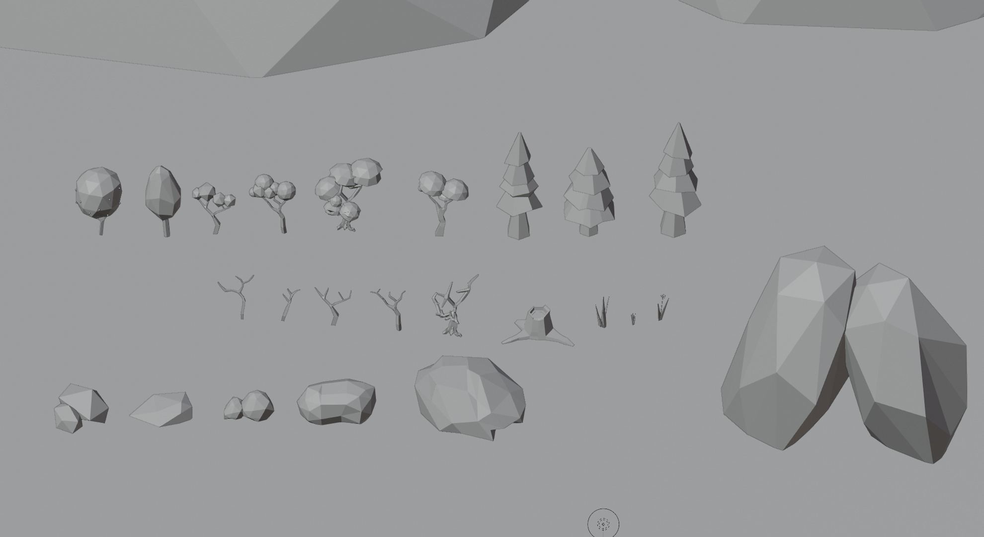 3D Low-Poly Trees Stones free VR / AR / low-poly 3D model | CGTrader