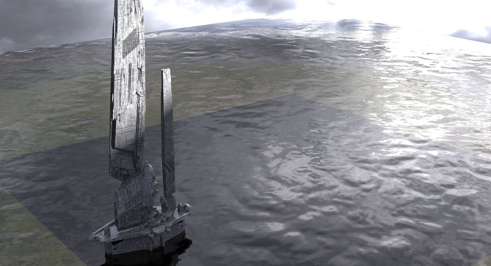 Halo Forerunner Inspired Alien Tower 2 3D model | CGTrader
