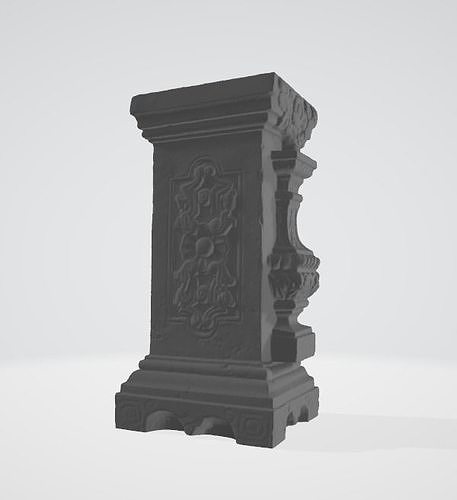 column ornate 3D model 3D printable | CGTrader
