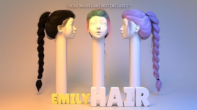 Emily Hair 3D model | CGTrader