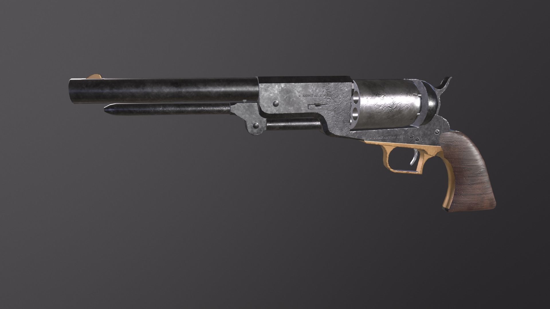 3D model Walker Colt 1847 VR / AR / low-poly | CGTrader