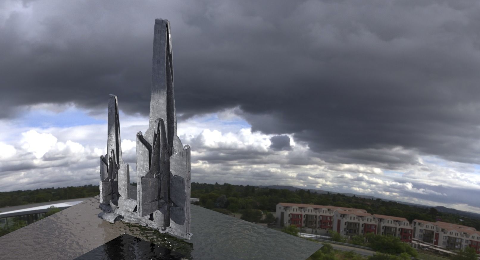 Halo Forerunner Inspired Towers 2 3D model | CGTrader