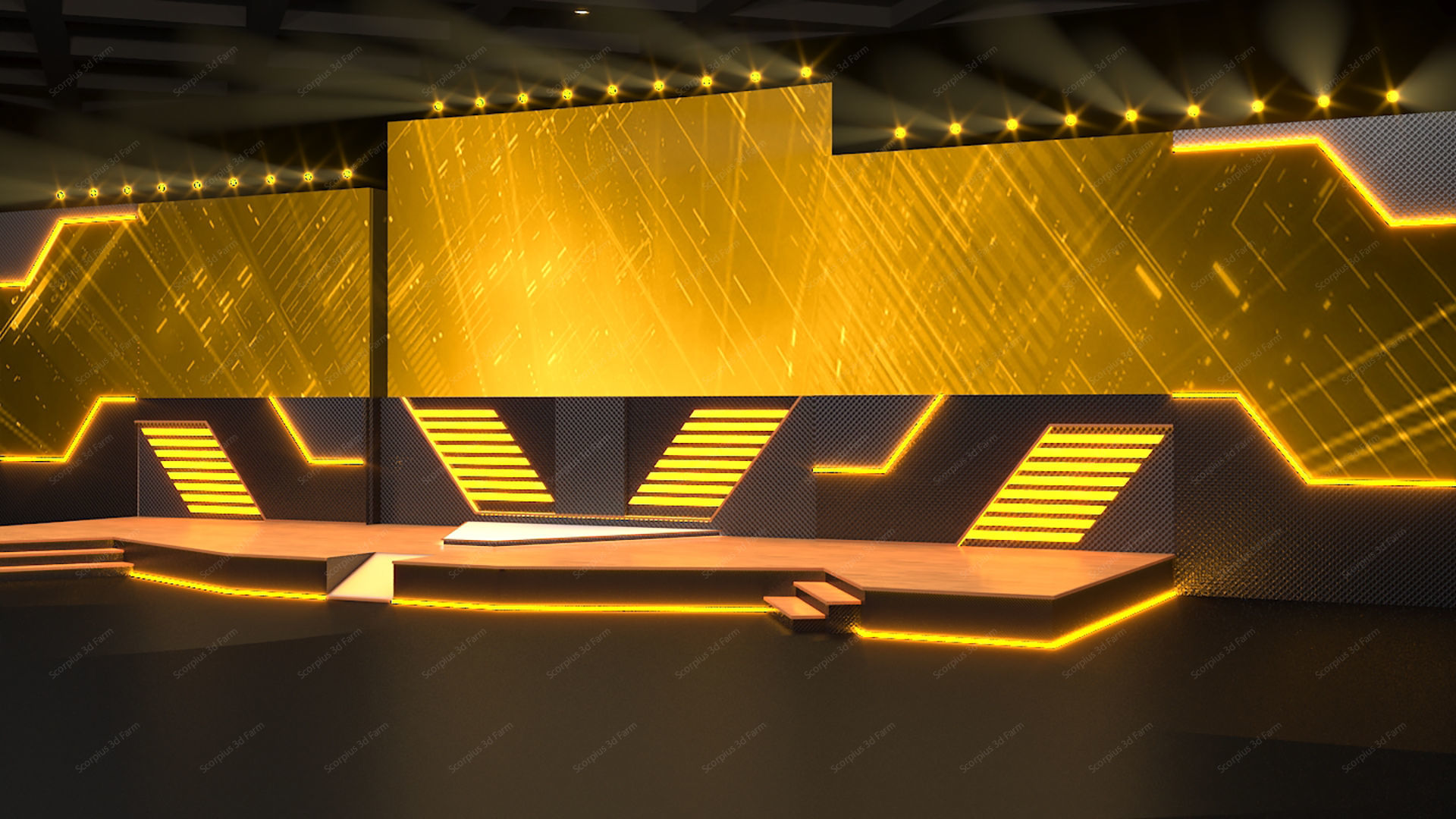 Virtual Stage 3D model | CGTrader