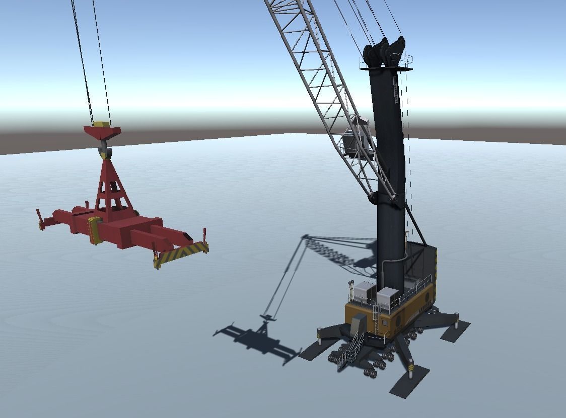 3D model Liebherr LHM 500 Mobile Harbour Crane low-poly 3d model VR ...