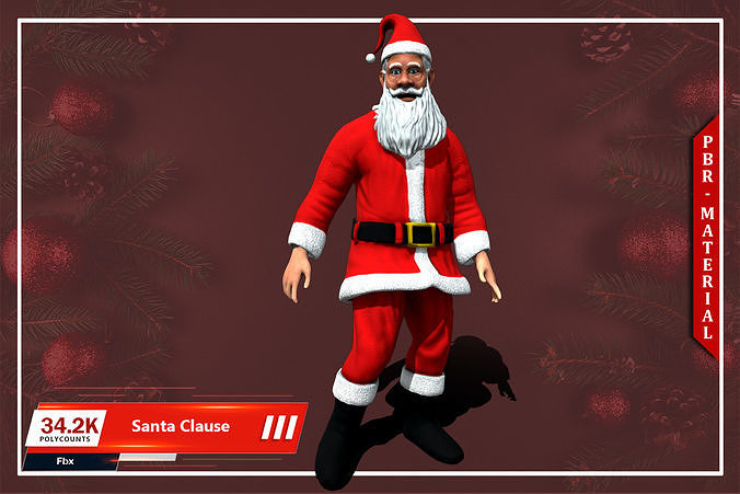 3D model Santa Claus VR / AR / low-poly | CGTrader