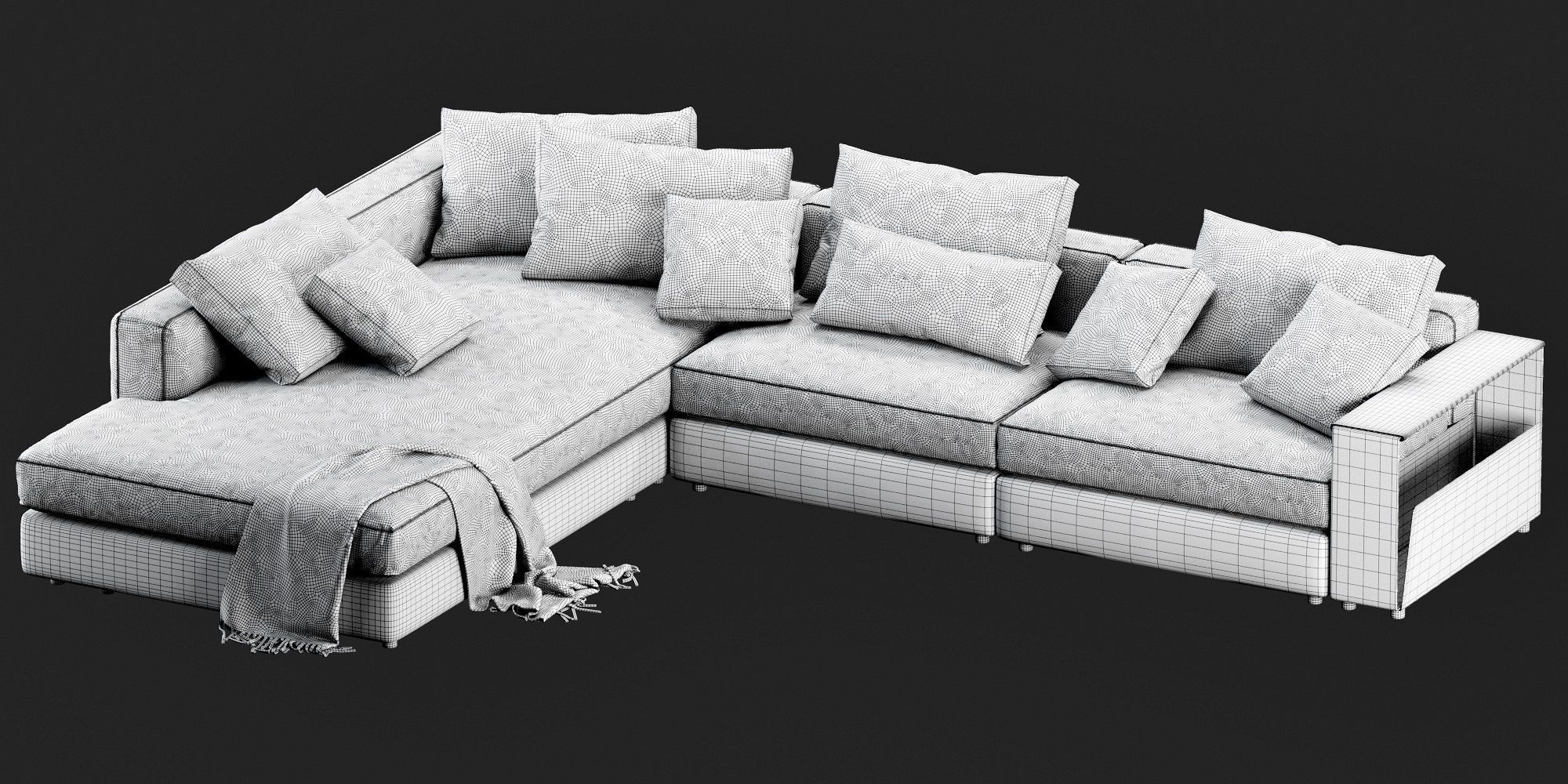 Flexform Harper Chaise Lounge 3D model | CGTrader