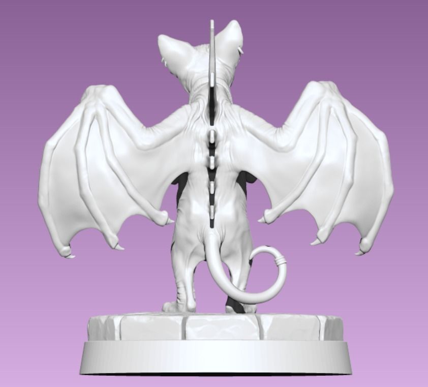 Cat with wings 3D model 3D printable | CGTrader