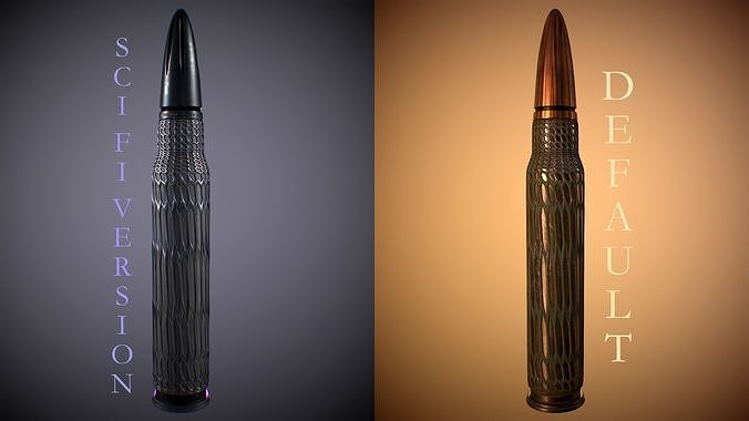 Sci-fi PBR Bullets Collection 3D model | CGTrader