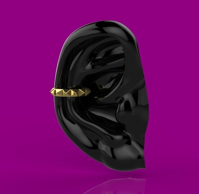 Ear Cuff Pyramid Earrings 3D print model 3D model 3D printable | CGTrader