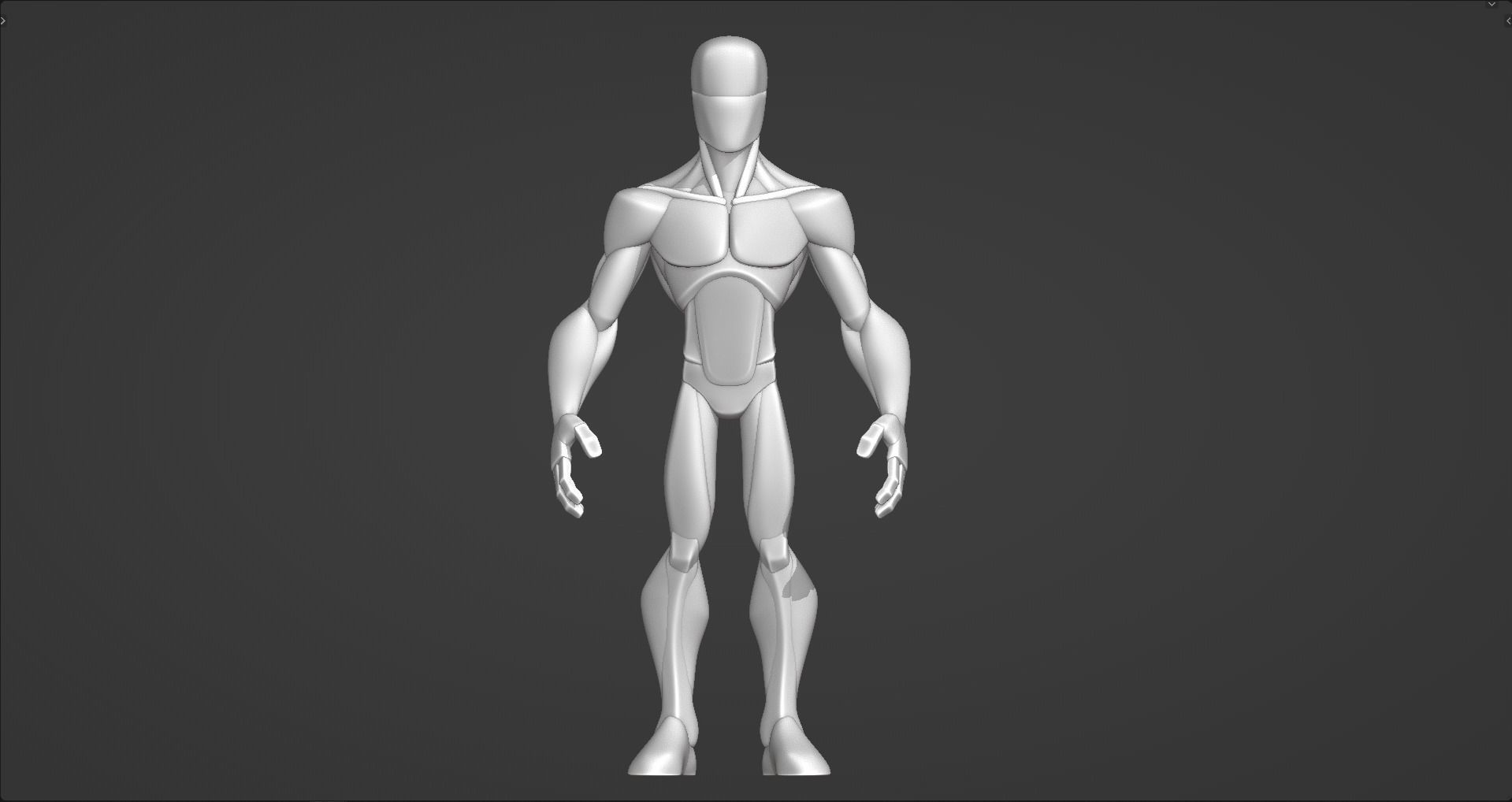 Infinity Style Stylized Male Anatomy Blockout 3D model | CGTrader