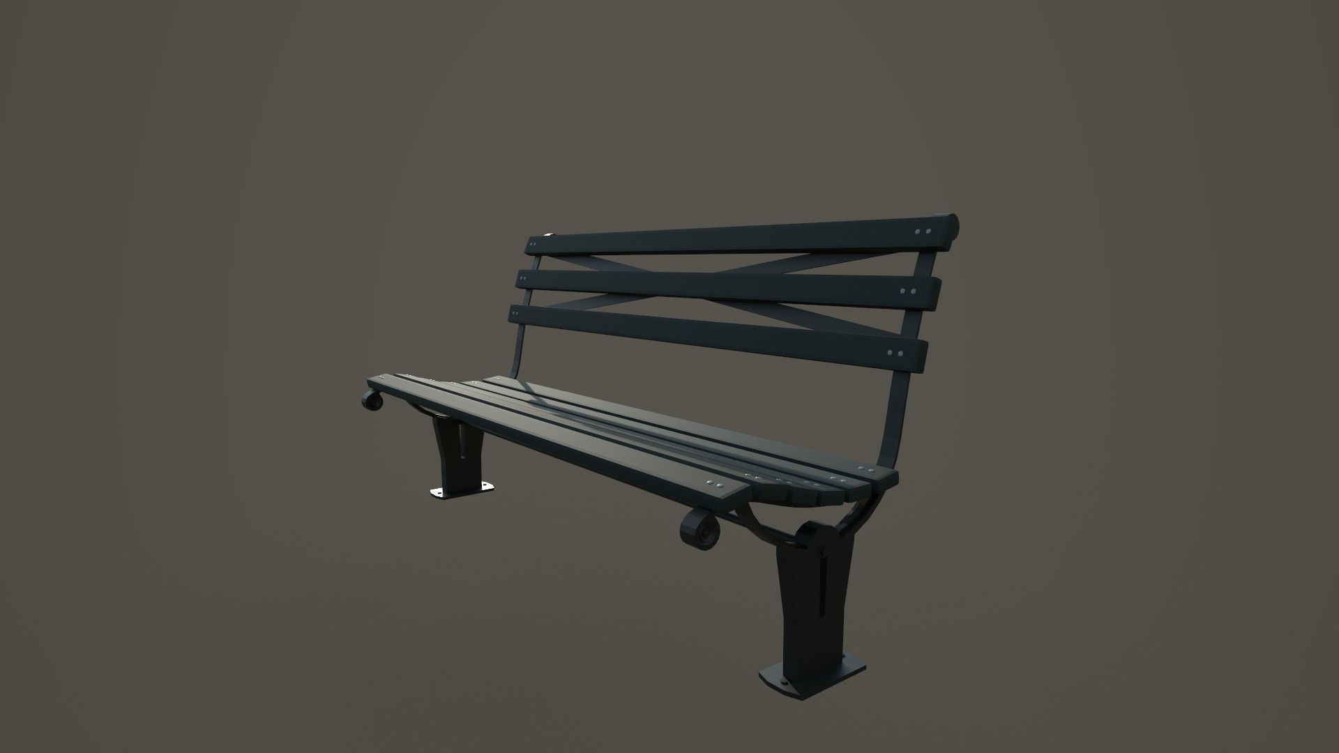 Central Park Benches PBR - Unreal free VR / AR / low-poly 3D model ...