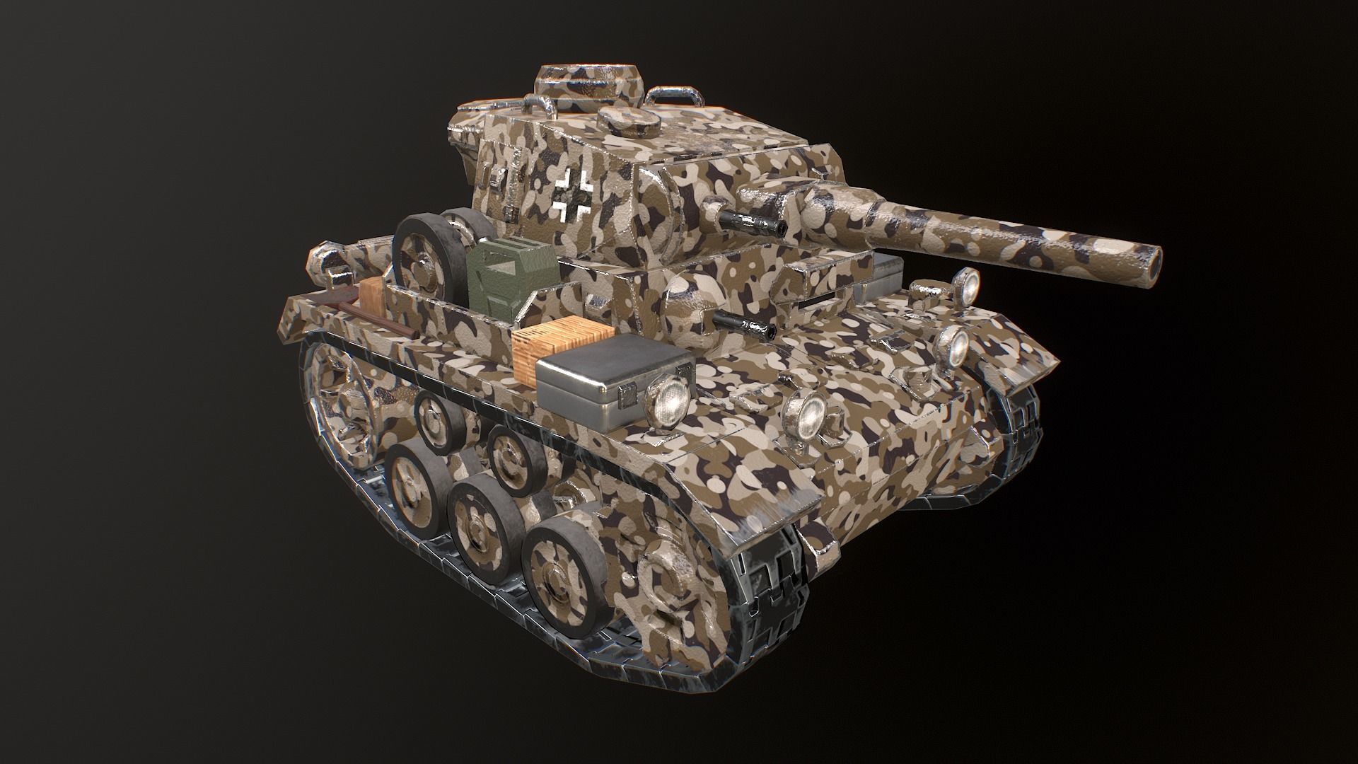 3D model Cartoon Panzer III World War II VR / AR / low-poly | CGTrader