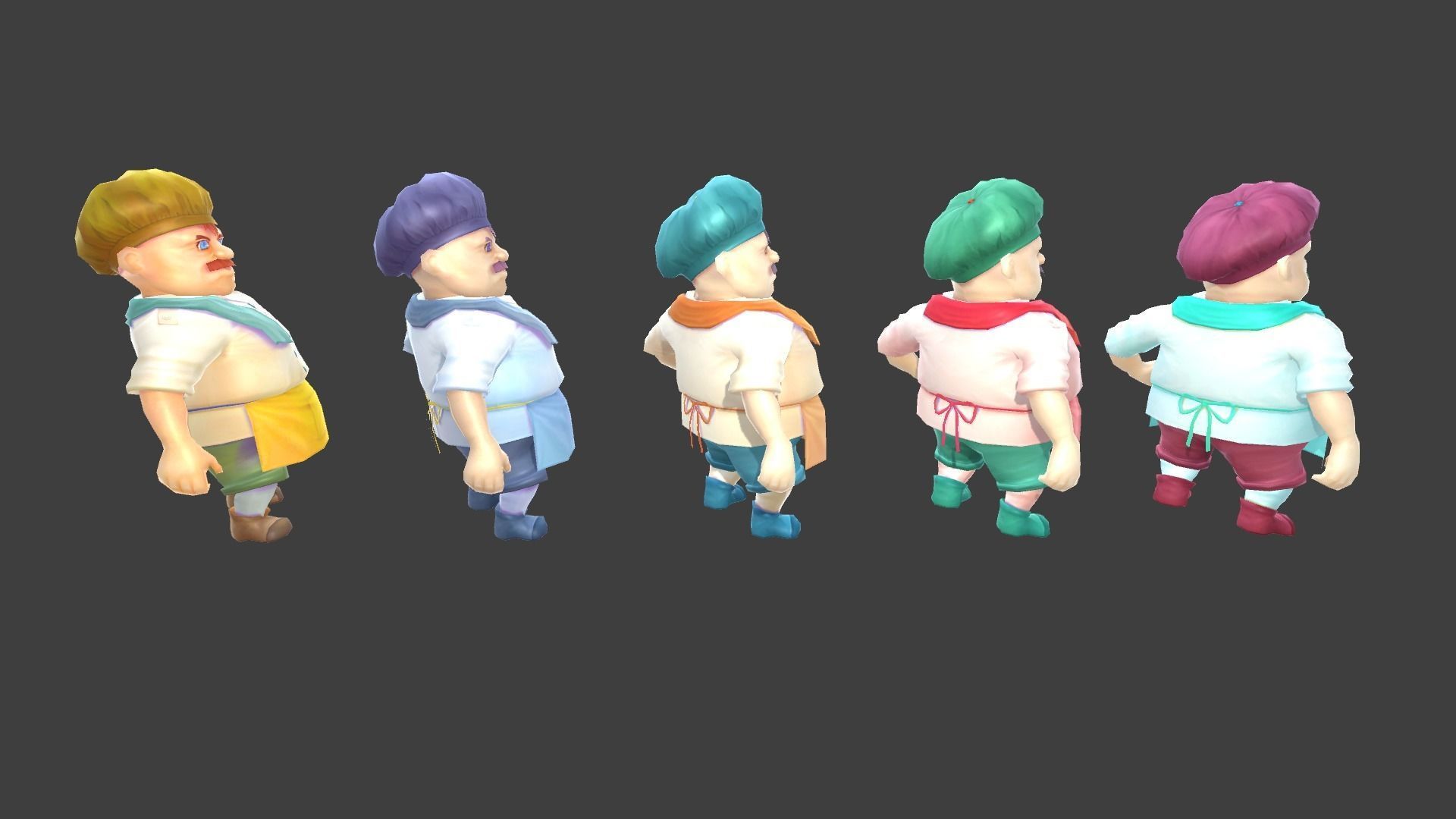 3D model Chefs VR / AR / low-poly | CGTrader