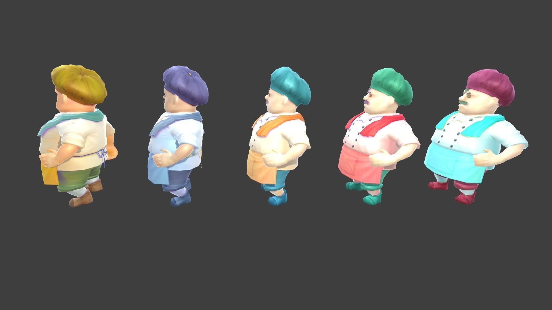 3D model Chefs VR / AR / low-poly | CGTrader