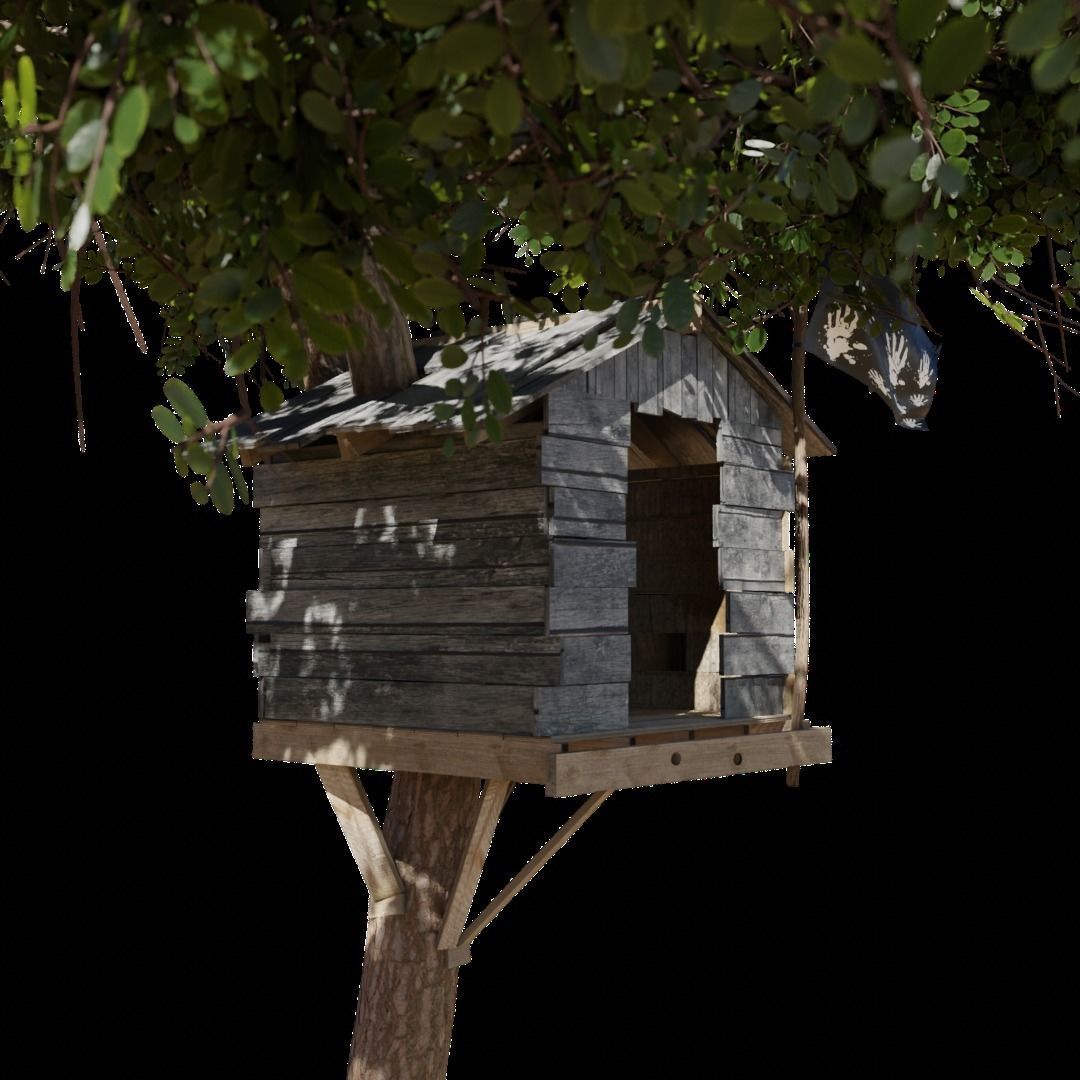 treehouse free VR / AR / low-poly Texture | CGTrader