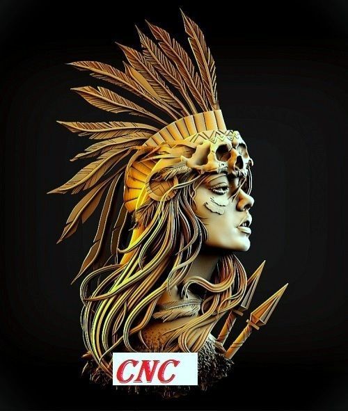 An Indian woman for CNC 3D model 3D printable | CGTrader