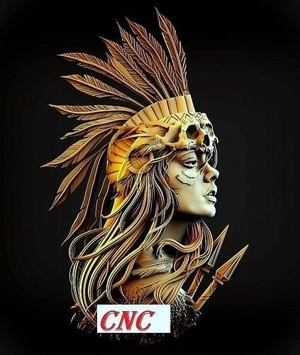 An Indian woman for CNC 3D model 3D printable | CGTrader