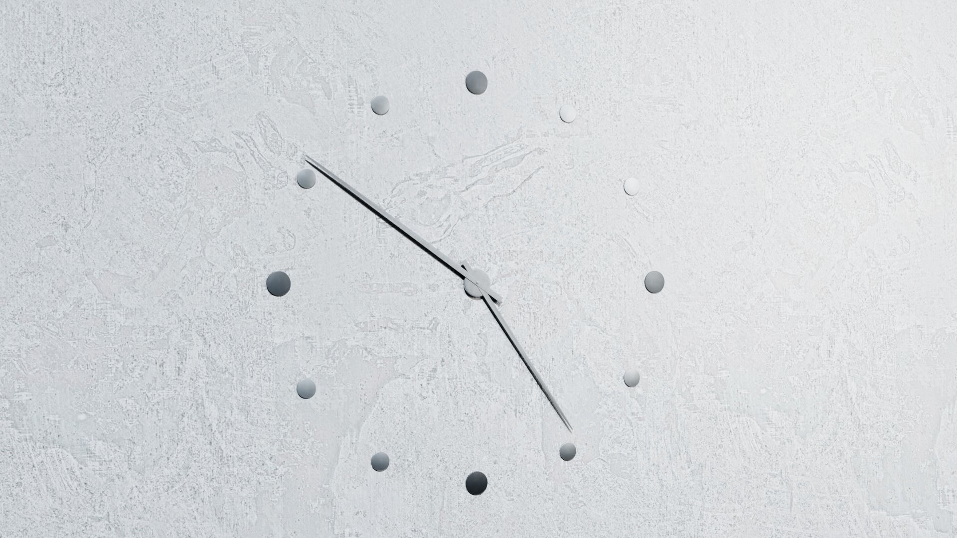 Animated Metallic Wall Clock with Dots 3D model animated | CGTrader