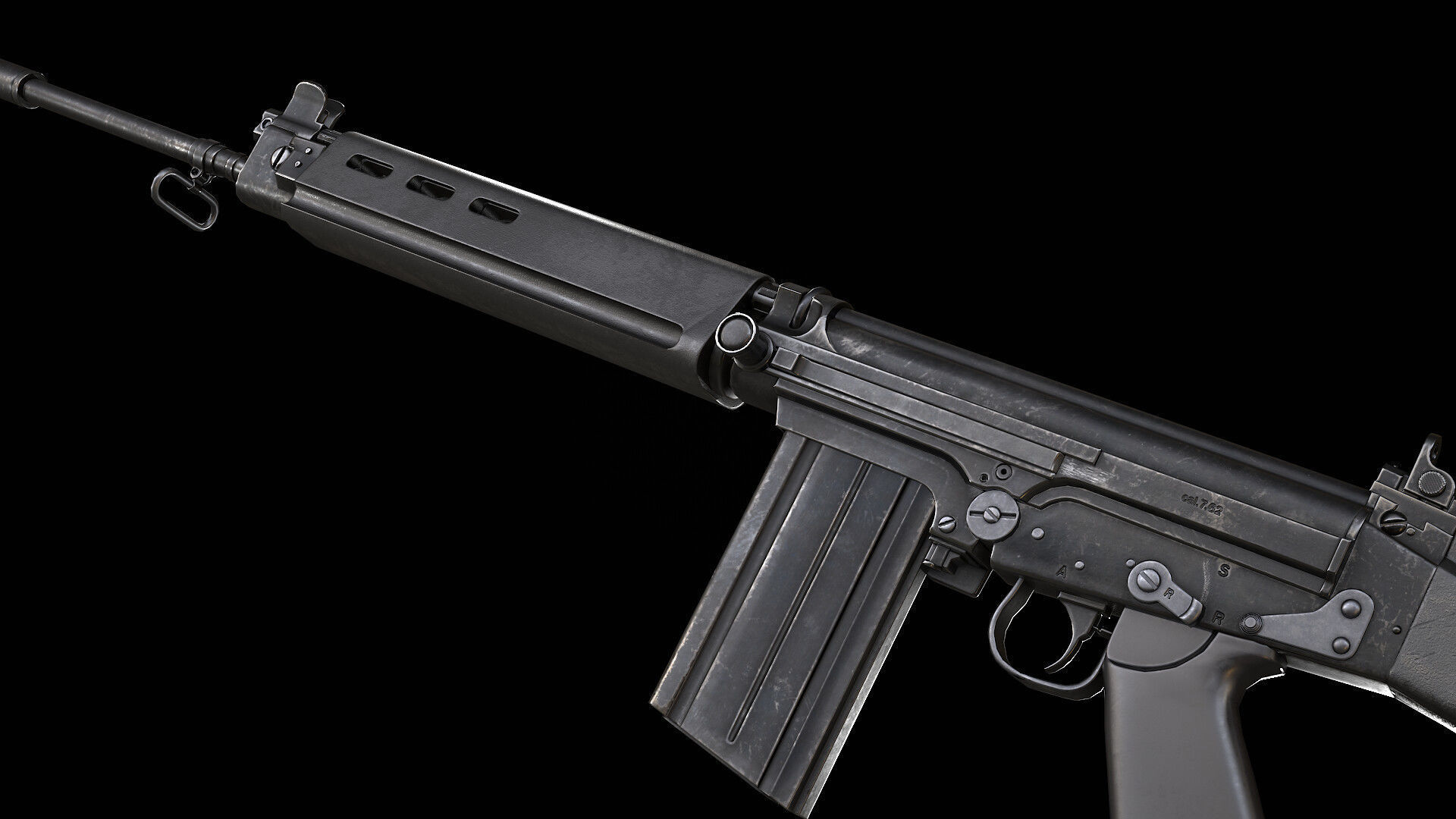 3D model AAA FN FAL Game Ready PBR VR / AR / low-poly | CGTrader