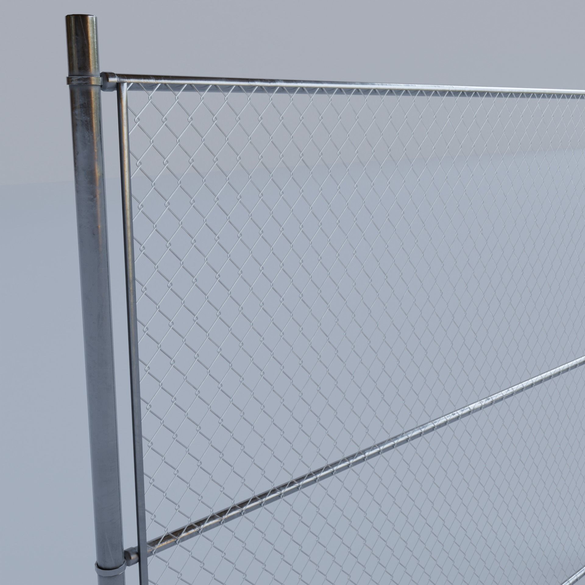 3D model Chain link fence v2 Low-poly 3D model VR / AR / low-poly ...