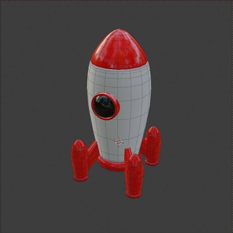 Cartoon Rocket Low-poly 3d model 3D model | CGTrader