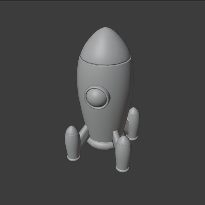 Cartoon Rocket Low-poly 3d model 3D model | CGTrader