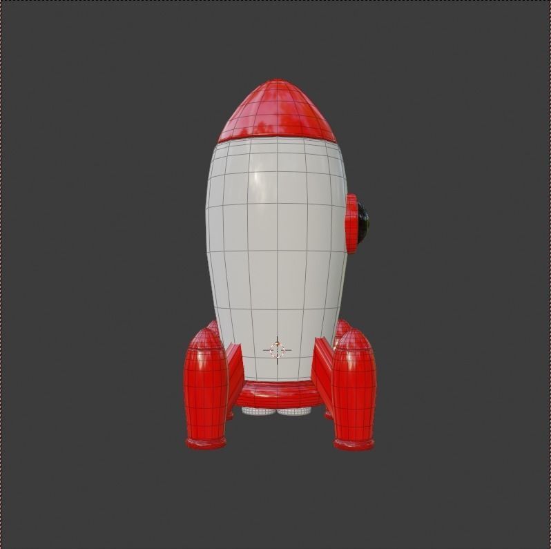 Cartoon Rocket Low-poly 3d model 3D model | CGTrader