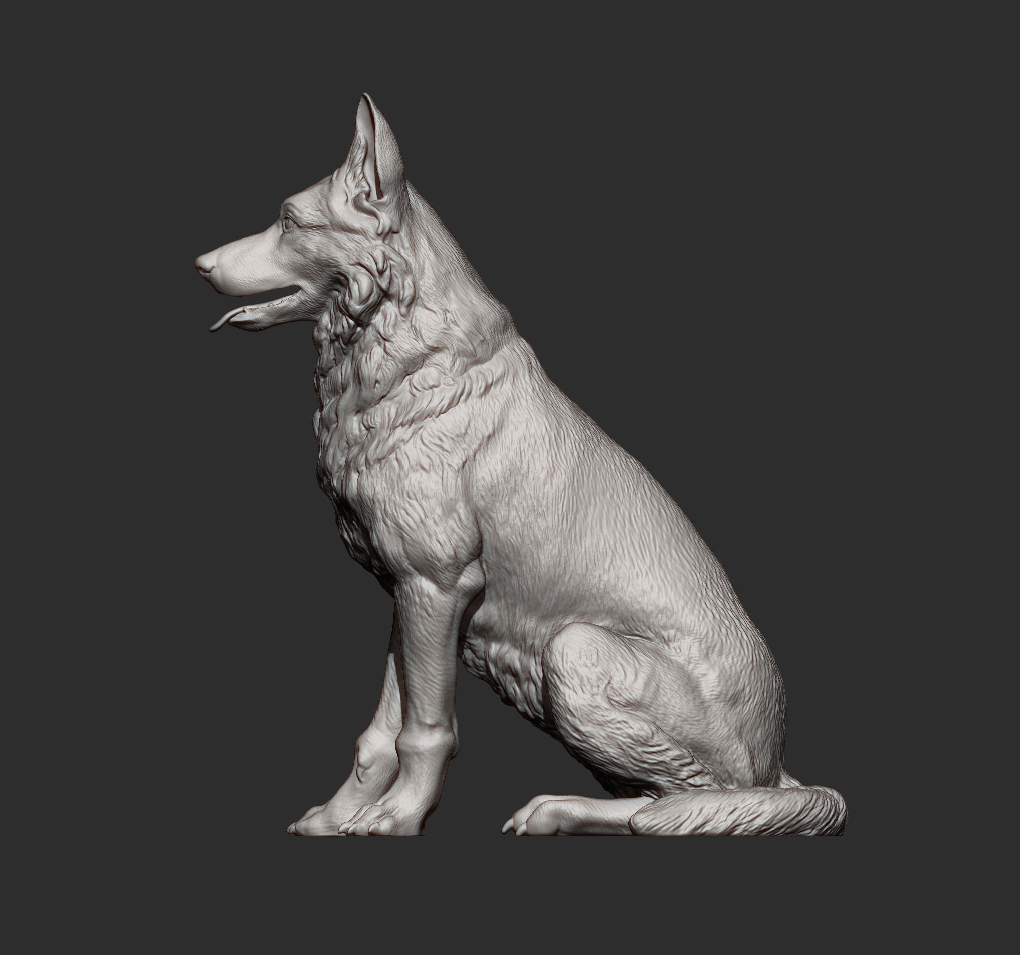 German Shepherd 3D model 3D printable | CGTrader