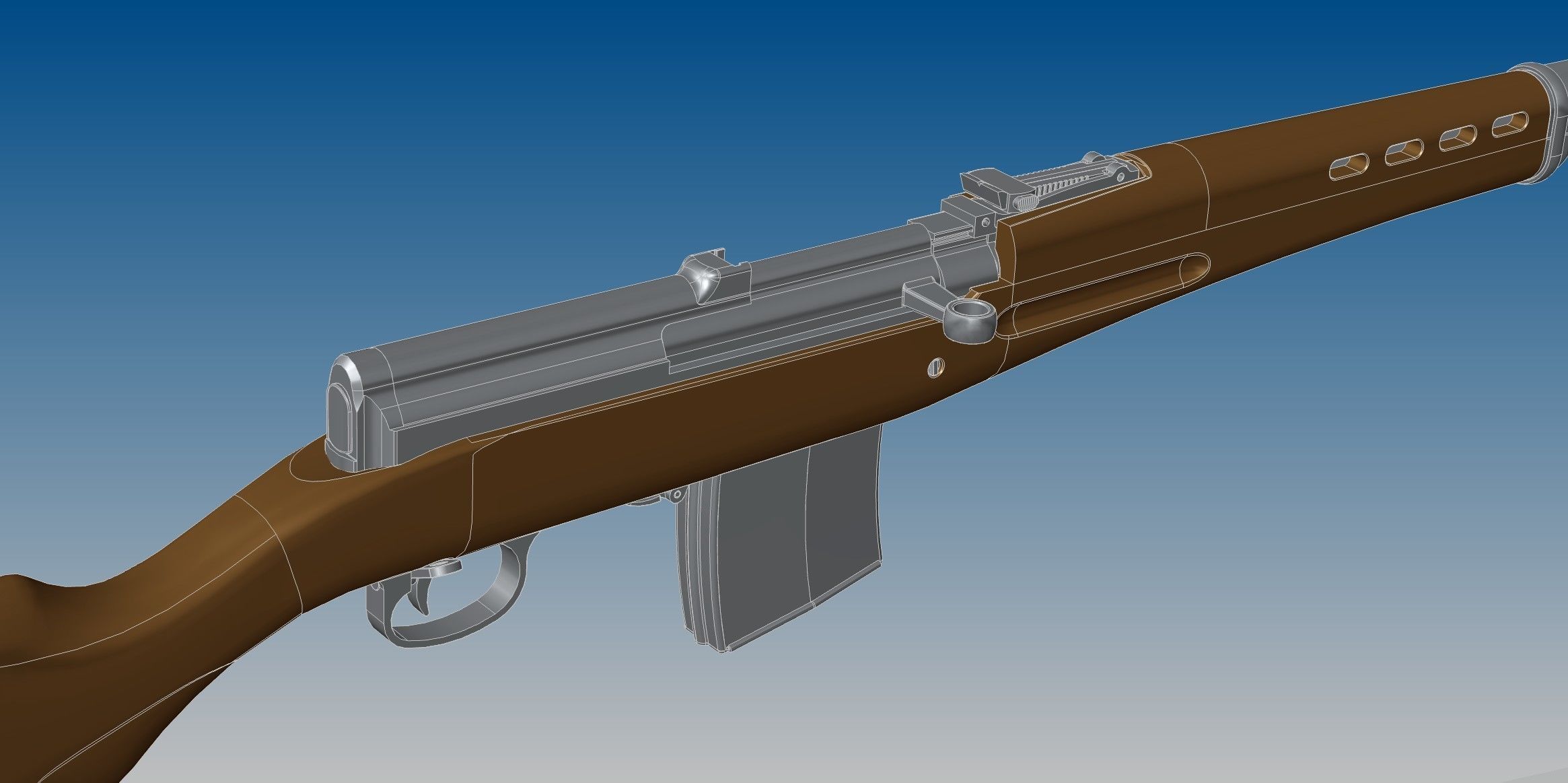 SVT-40 3D model | CGTrader