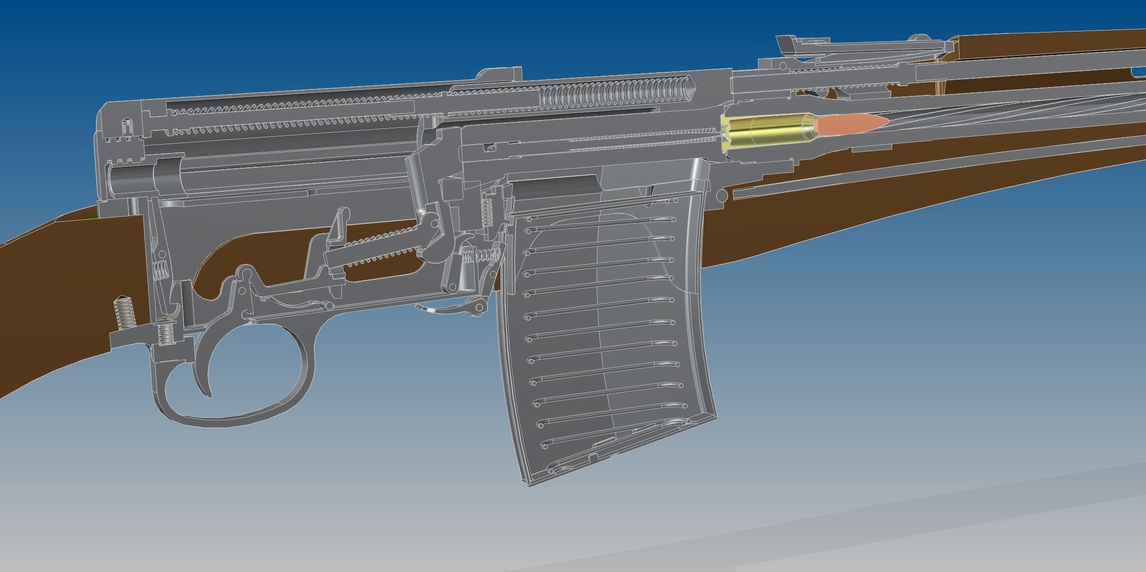 SVT-40 bullet 3D model | CGTrader