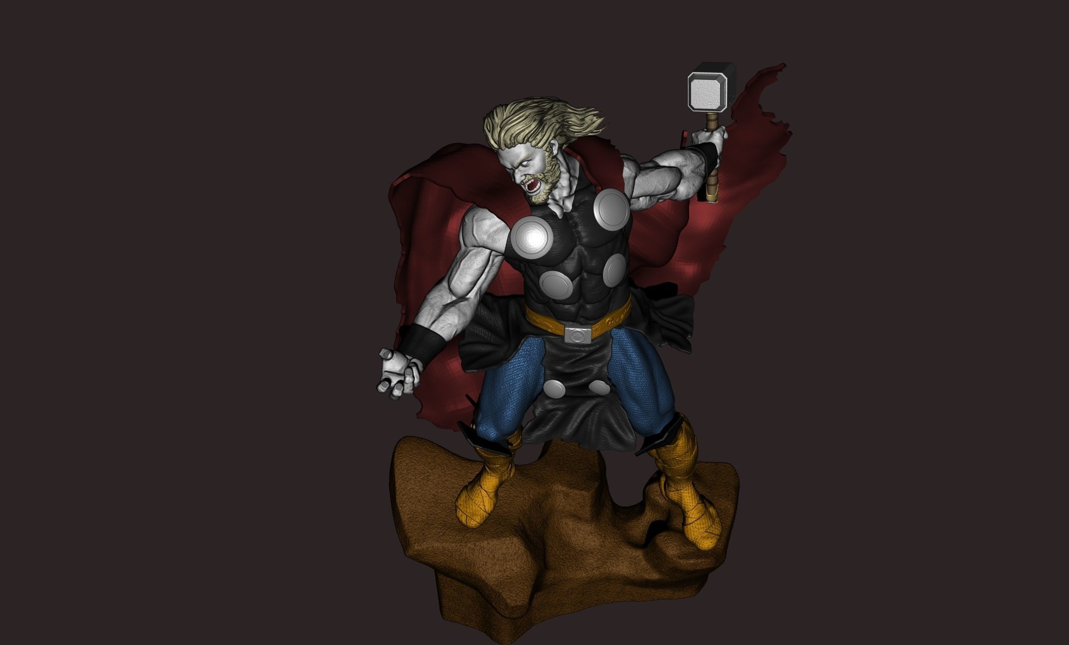 thor superhero 3D model 3D printable | CGTrader