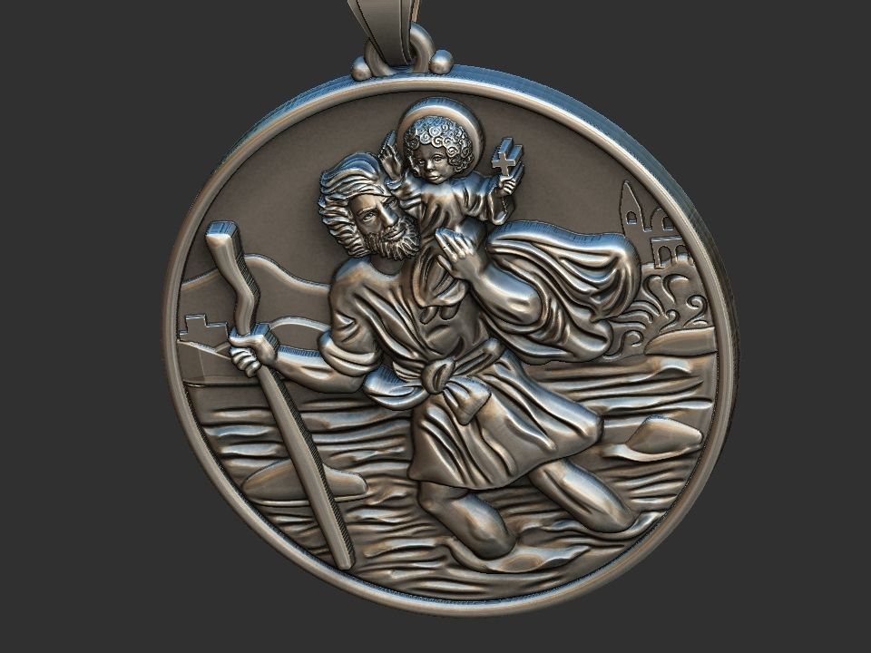 Saint Christopher - Sao Cristovao 3D model 3D printable | CGTrader