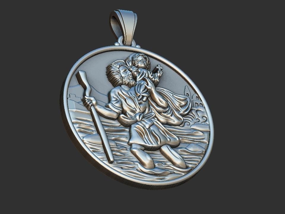 Saint Christopher - Sao Cristovao 3D model 3D printable | CGTrader