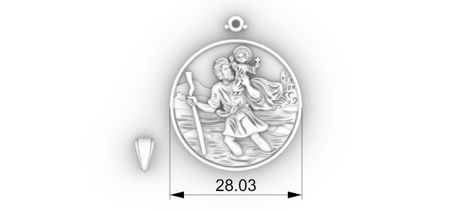 Saint Christopher - Sao Cristovao 3D model 3D printable | CGTrader