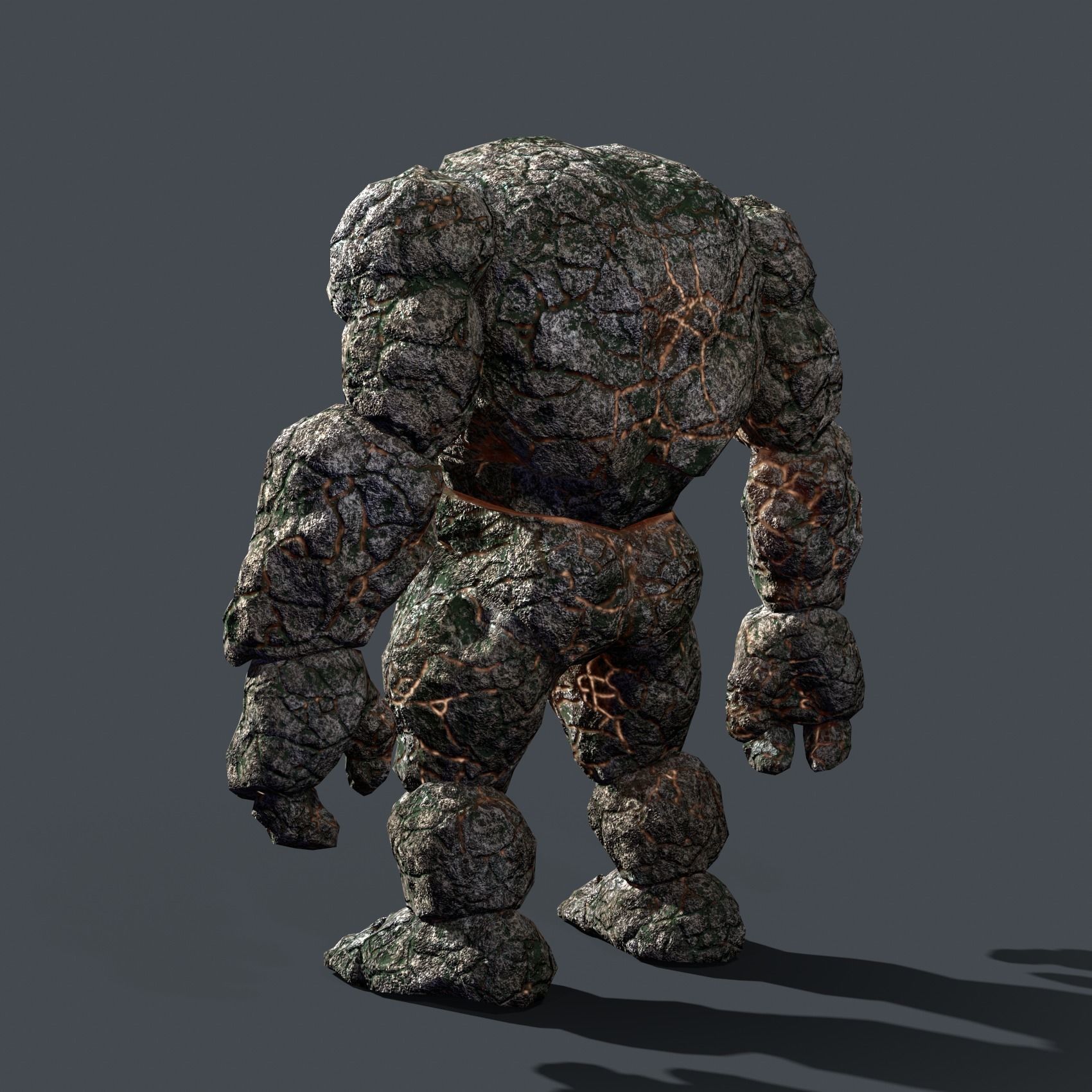3D model Elemental Golem - Rock - VR / AR / low-poly | CGTrader