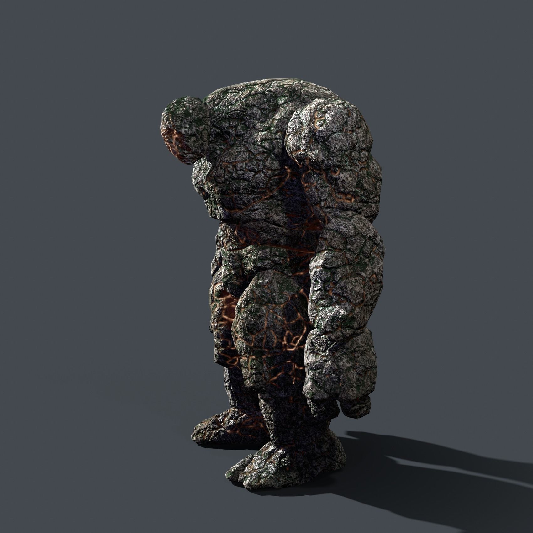 3D model Elemental Golem - Rock - VR / AR / low-poly | CGTrader