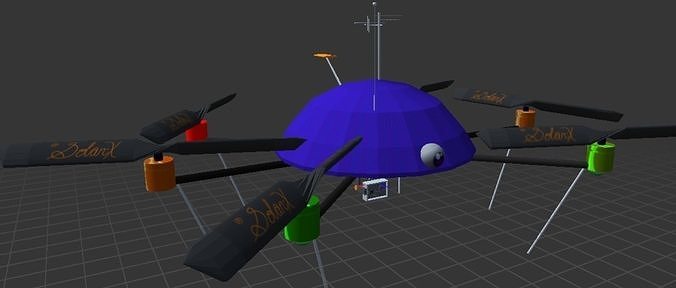 Solar Hexacopter 3D model | CGTrader