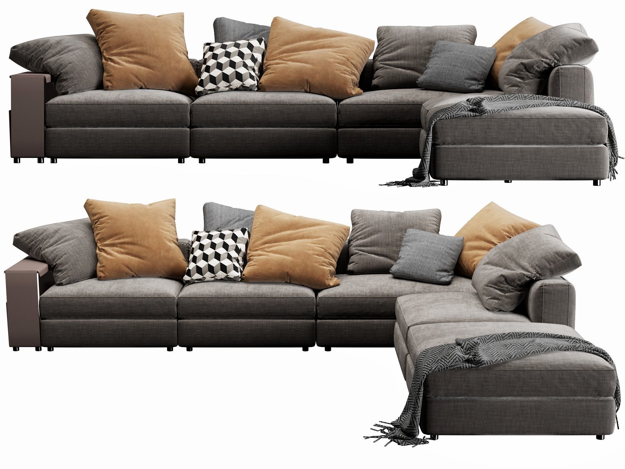Flexform Harper Sectional 3D model | CGTrader