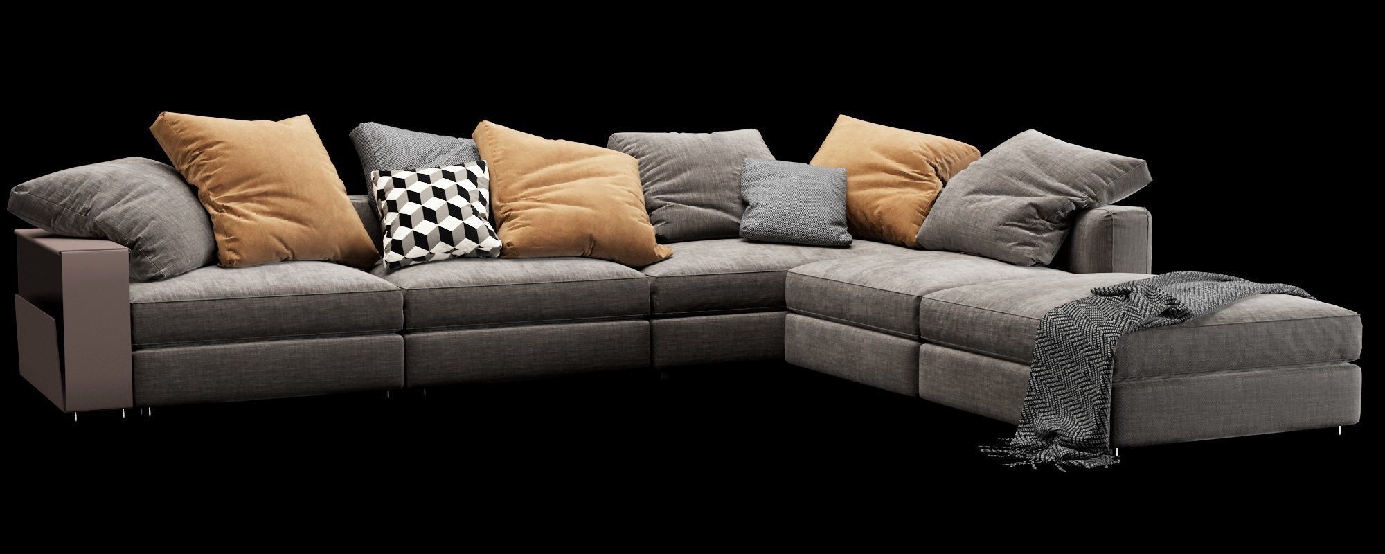Flexform Harper Sectional 3D model | CGTrader