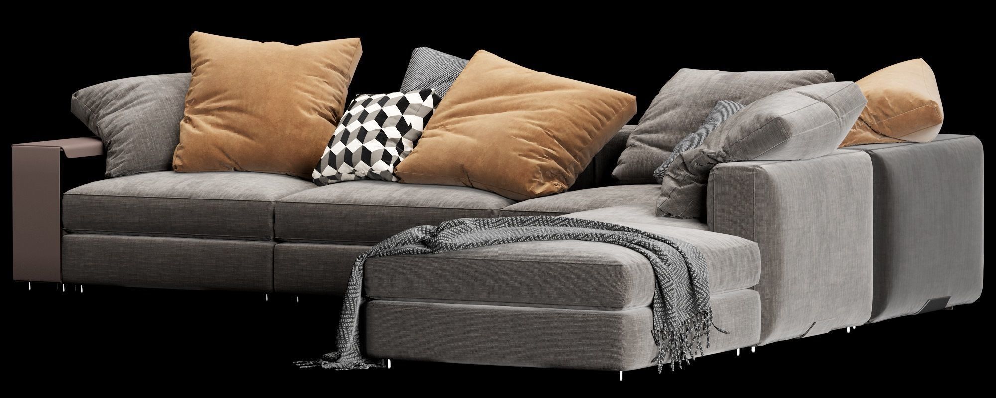 Flexform Harper Sectional 3D model | CGTrader