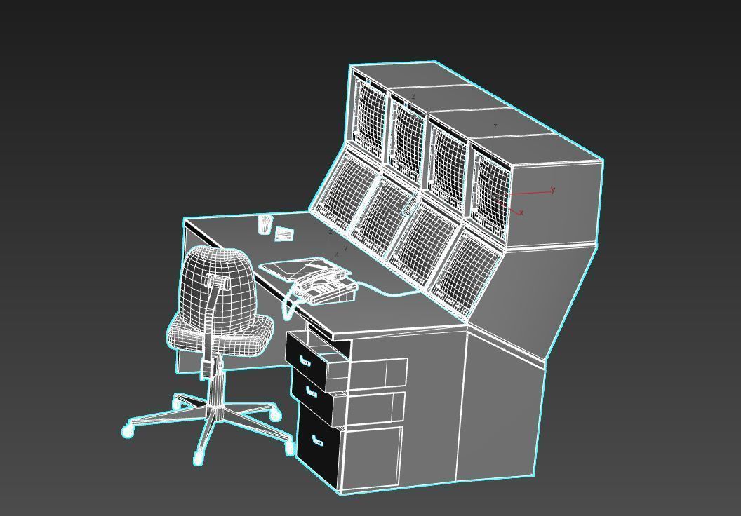 Security Desk 3D model | CGTrader