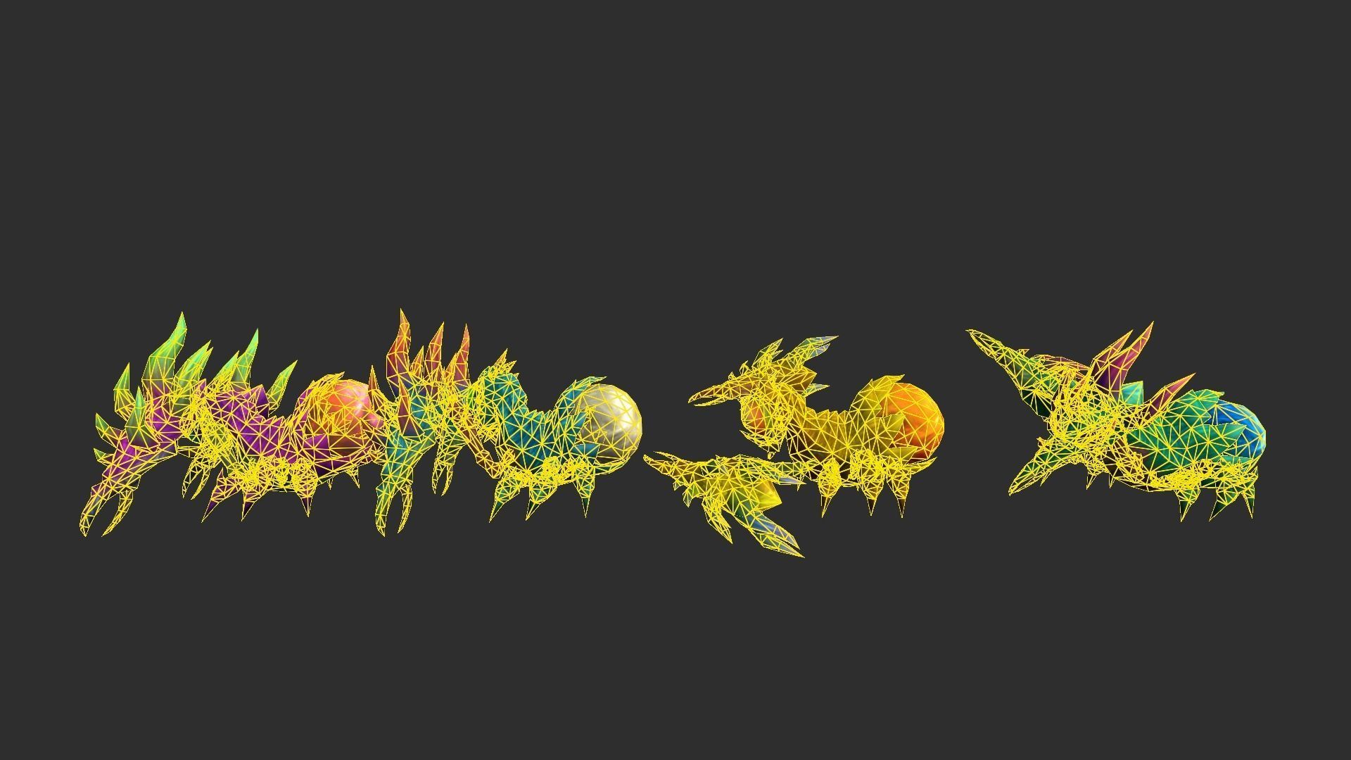 3D model Alien Spiders VR / AR / low-poly | CGTrader